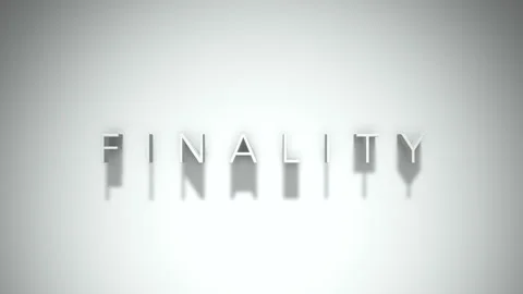 Finality 3D title animation with shadows... | Stock Video | Pond5