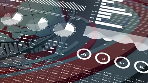 Financial breaking news animation, data,... | Stock Video | Pond5