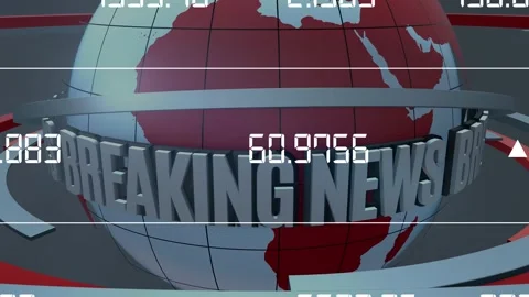 Financial breaking news animation, data,... | Stock Video | Pond5