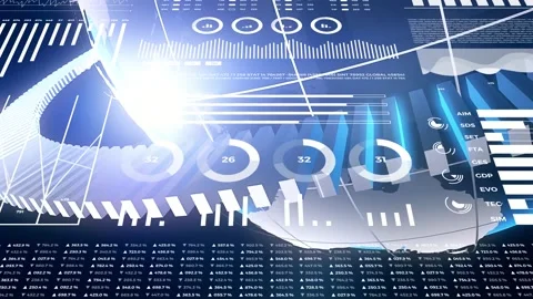 Financial breaking news animation, data,... | Stock Video | Pond5