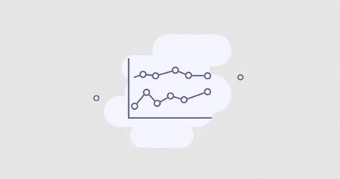 financial chart 2d animated outline icon | Stock Video | Pond5