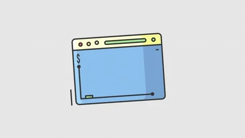financial chart animated icon looping al... | Stock Video | Pond5