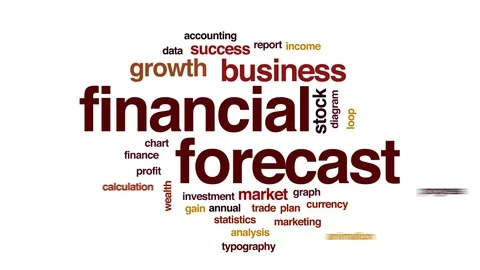 Financial forecast animated word cloud. ... | Stock Video | Pond5
