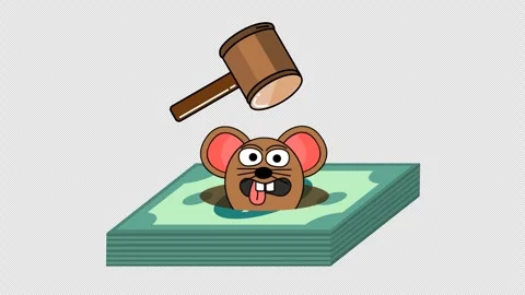 Financial fraud symbol. Hit the mouse ca... | Stock Video | Pond5