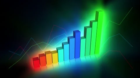 Financial success animation with rising ... | Stock Video | Pond5