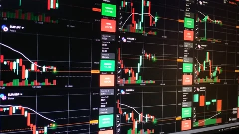 financial trading diagram animation back... | Stock Video | Pond5