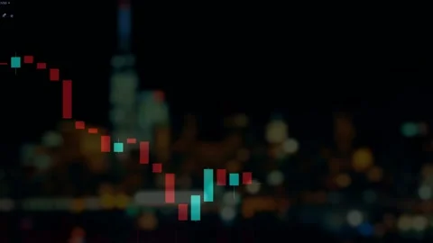 financial trading screen animation in a ... | Stock Video | Pond5