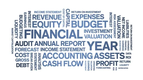 Financial Year animated word cloud,anima... | Stock Video | Pond5