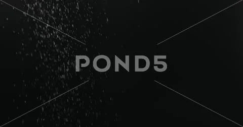 Fine dust particles falling on black background Stock Photo #116415040