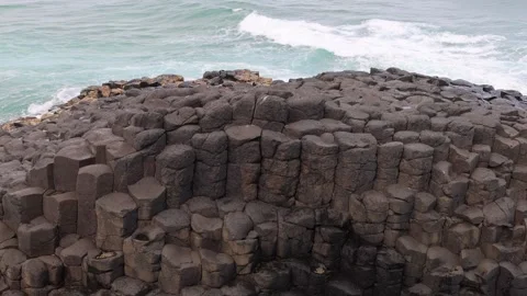 Fingal Head Causeway, rock formations, a... | Stock Video | Pond5