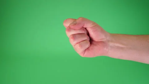 Finger beckon on Green screen Chromakey | Stock Video | Pond5