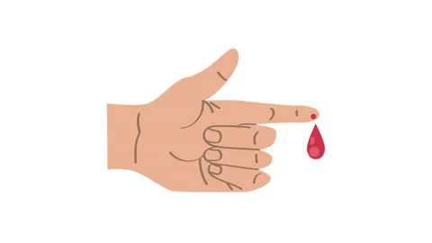 finger with blood drop animation | Stock Video | Pond5