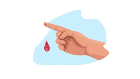 finger with blood drop animation | Stock Video | Pond5