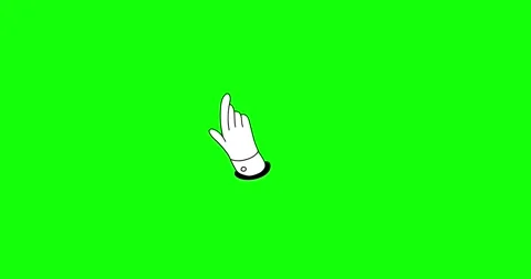 Finger hand click cartoon animation whit... | Stock Video | Pond5