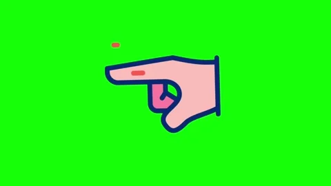 Finger pointing hand gesture animation l... | Stock Video | Pond5