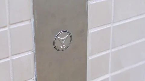 Finger press on the button for the lift | Stock Video | Pond5
