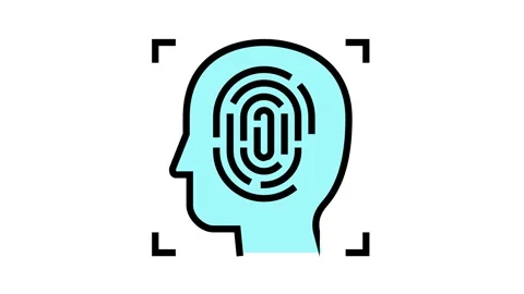 finger print and face id color icon anim... | Stock Video | Pond5