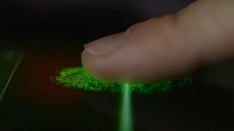 finger print scan for digital identity. ... | Stock Video | Pond5