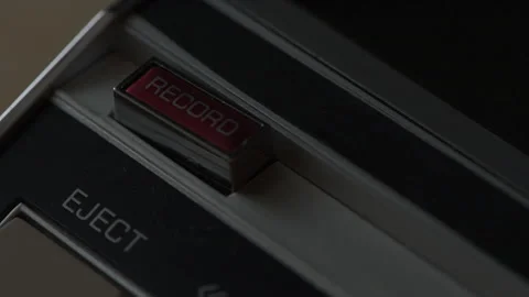 Finger pushing Record button on audio co... | Stock Video | Pond5