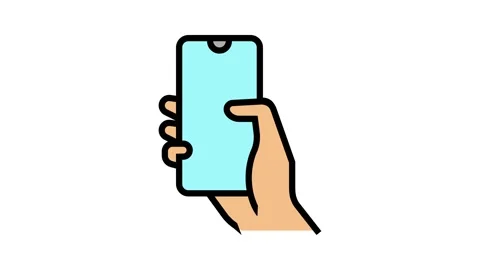 finger swiping on phone screen color ico... | Stock Video | Pond5