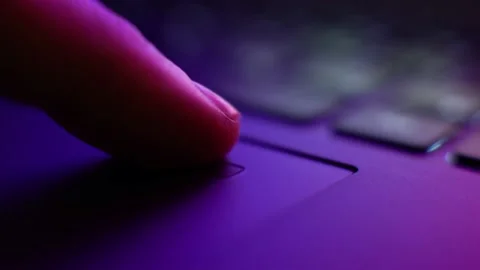 Fingerprint scanner on the laptop touchp... | Stock Video | Pond5