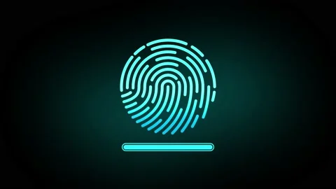Fingerprint Scanning Animation with Load... | Stock Video | Pond5