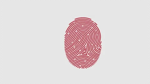 fingerprint thumbprint icon concept anim... | Stock Video | Pond5