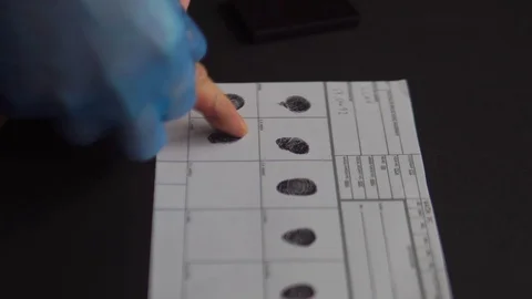 Fingerprints Being Taken Of A Male Suspe... | Stock Video | Pond5