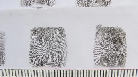 Fingerprints on white paper with a foren... | Stock Video | Pond5