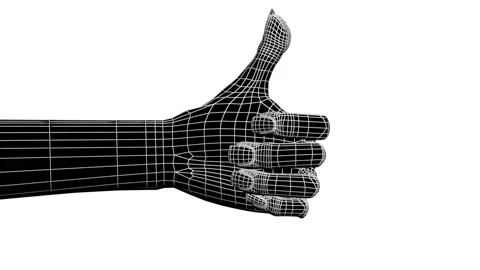 Fingers 3D animation. Hand 3D animation. | Stock Video | Pond5