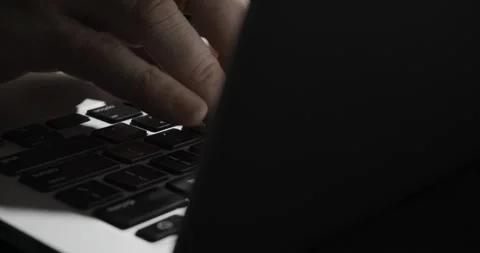 Fingers Typing on Laptop Keyboard from B... | Stock Video | Pond5
