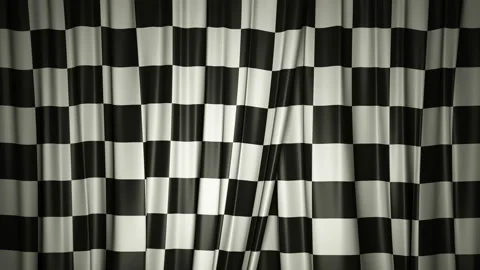 Finish flag. 3d animation of opening and... | Stock Video | Pond5