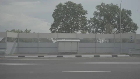 finished road, road signs, barrier fenci... | Stock Video | Pond5