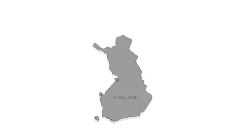 Finland animated map with alpha channel. | Stock Video | Pond5