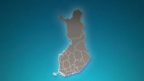 finland country map with zoom in Realist... | Stock Video | Pond5