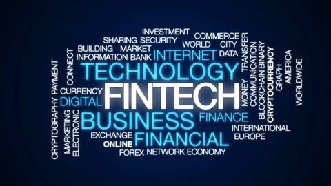 Fintech animated word cloud, text design... | Stock Video | Pond5