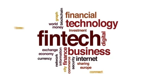 Fintech animated word cloud, text design... | Stock Video | Pond5