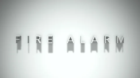 fire alarm 3D title animation with shado... | Stock Video | Pond5