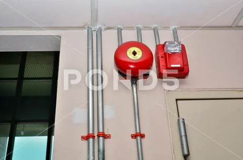 Fire alarm bell Building security system ~ Hi Res #143696023