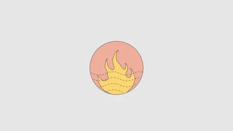 Fire and heat energy symbol in abstract ... | Stock Video | Pond5