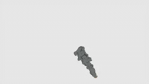 Fire And Smoke 2D Animation with Alpha C... | Stock Video | Pond5