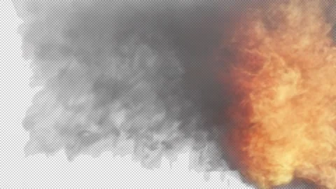 Fire and smoke transition reveal overlay... | Stock Video | Pond5