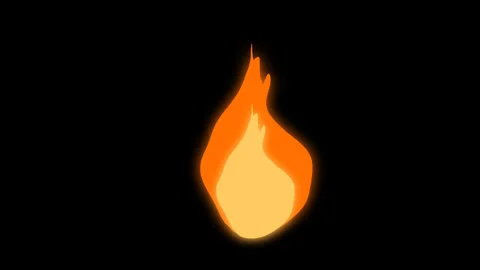 Fire Animated 4K UHD. Alpha channel, tra... | Stock Video | Pond5