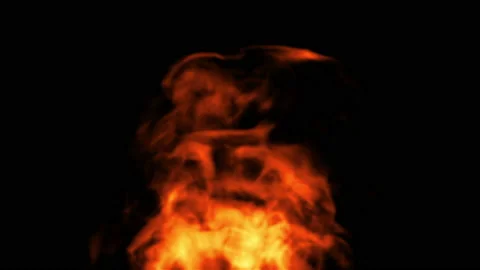 Fire Animation design on black backgroun... | Stock Video | Pond5