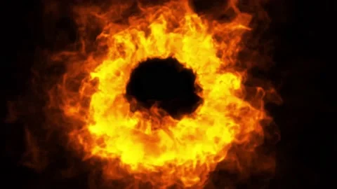 Fire Animation Loop design on black back... | Stock Video | Pond5