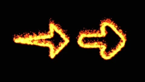 Fire arrow symbols motion graphics with ... | Stock Video | Pond5