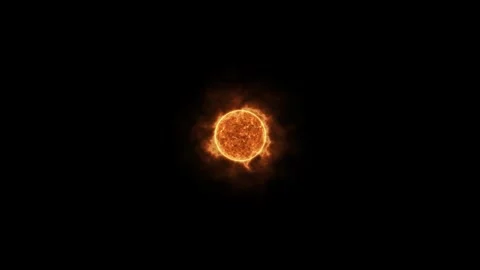 Fire Ball Animation, sun Burning fire vi... | Stock Video | Pond5