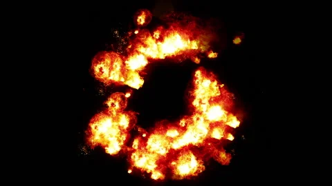 fire ball blast explosion animation | Stock Video | Pond5