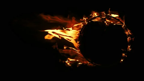 Fire Ball Explosion, Ring of Fire in slo... | Stock Video | Pond5