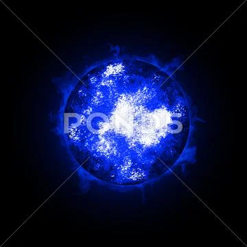 Fire Ball Planet. Illustration on black background: Royalty Free #50024574